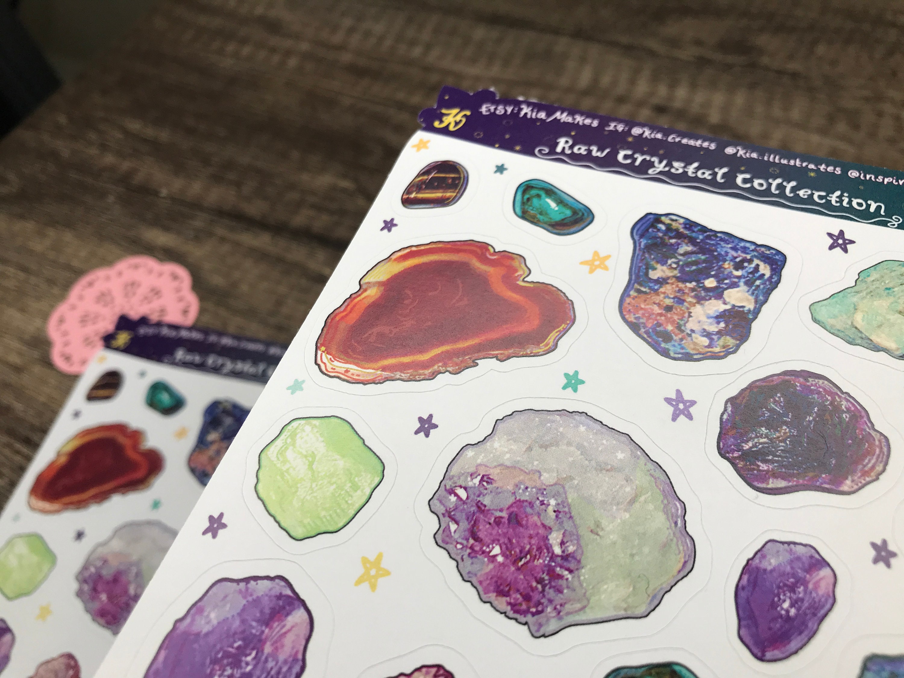 Crystals Sticker Sheet Crystal Stickers Planner Stickers - Etsy UK