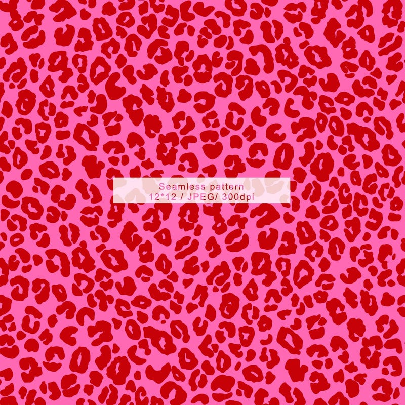 Red Cheetah Print Background - Etsy