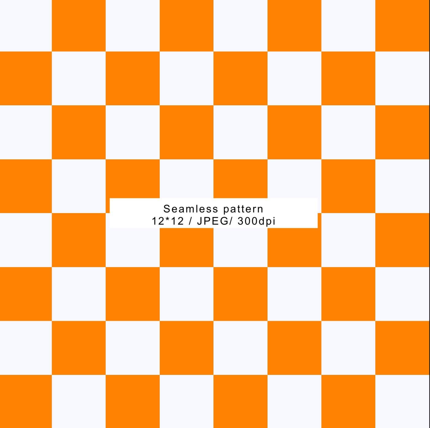 Orange and White Checkered Pattern Digital Paper ,orange Checkered ...