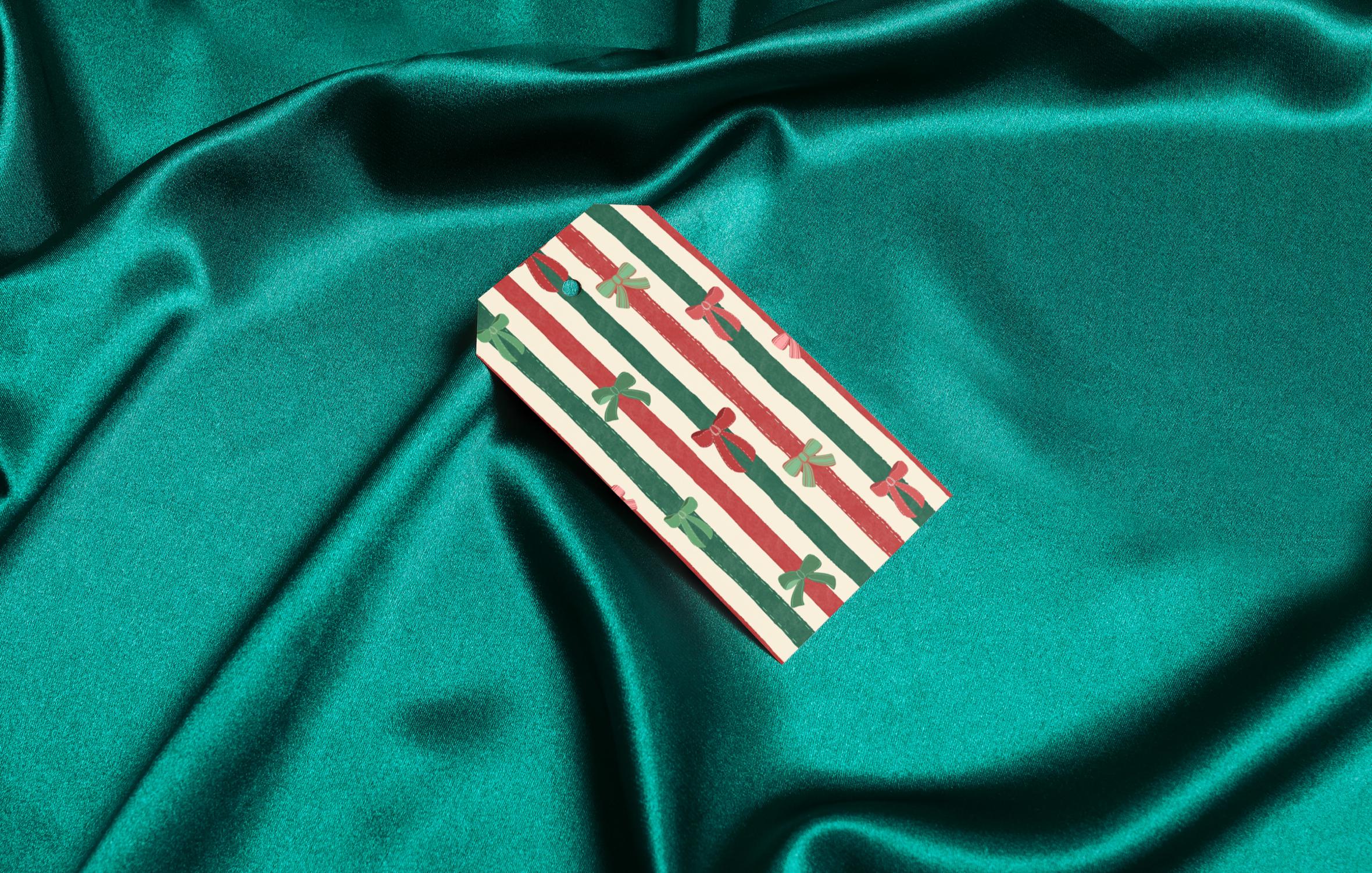 Christmas Striped Bow Seamless Pattern ,coquette Red Green Holiday ...