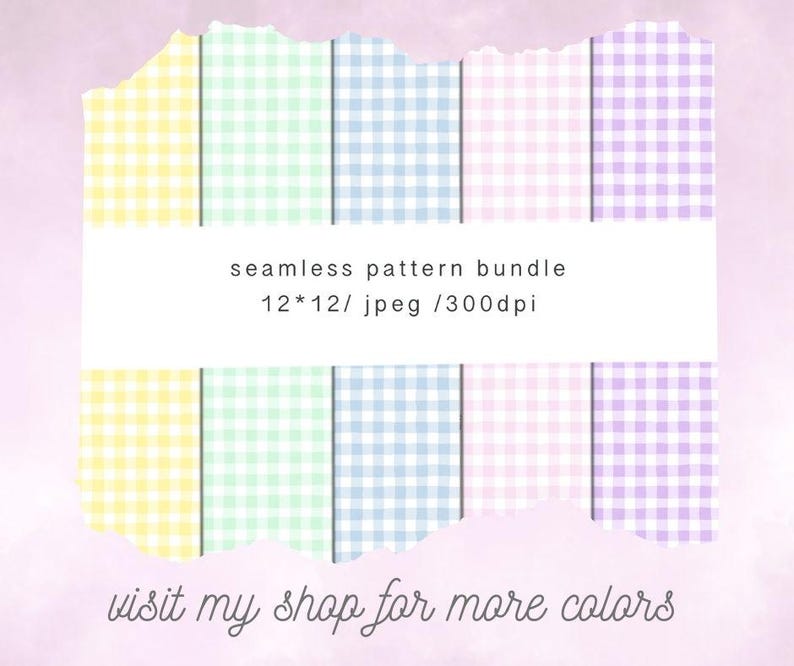 Blue Watercolor Gingham Seamless Pattern ,checkered Digital Paper ...