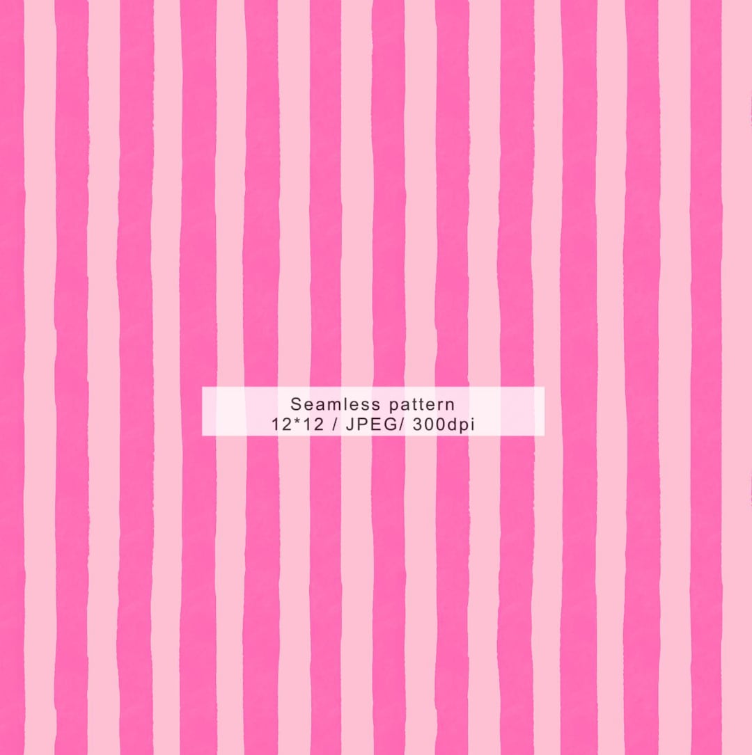 Hot Pink on Pink Watercolor Seamless Pattern,striped Hot Pink,preppy ...