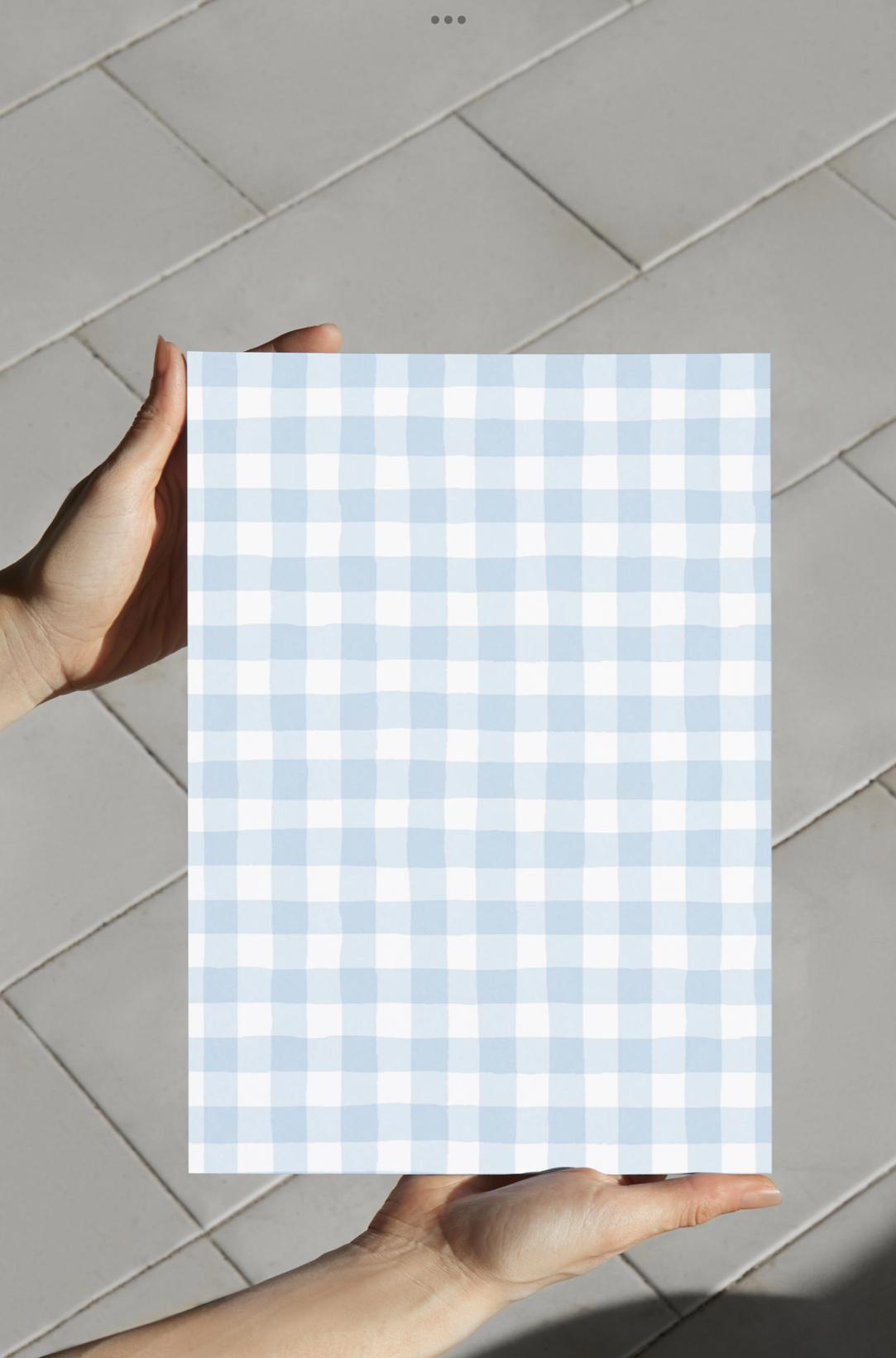 Blue Watercolor Gingham Seamless Pattern ,checkered Digital Paper ...