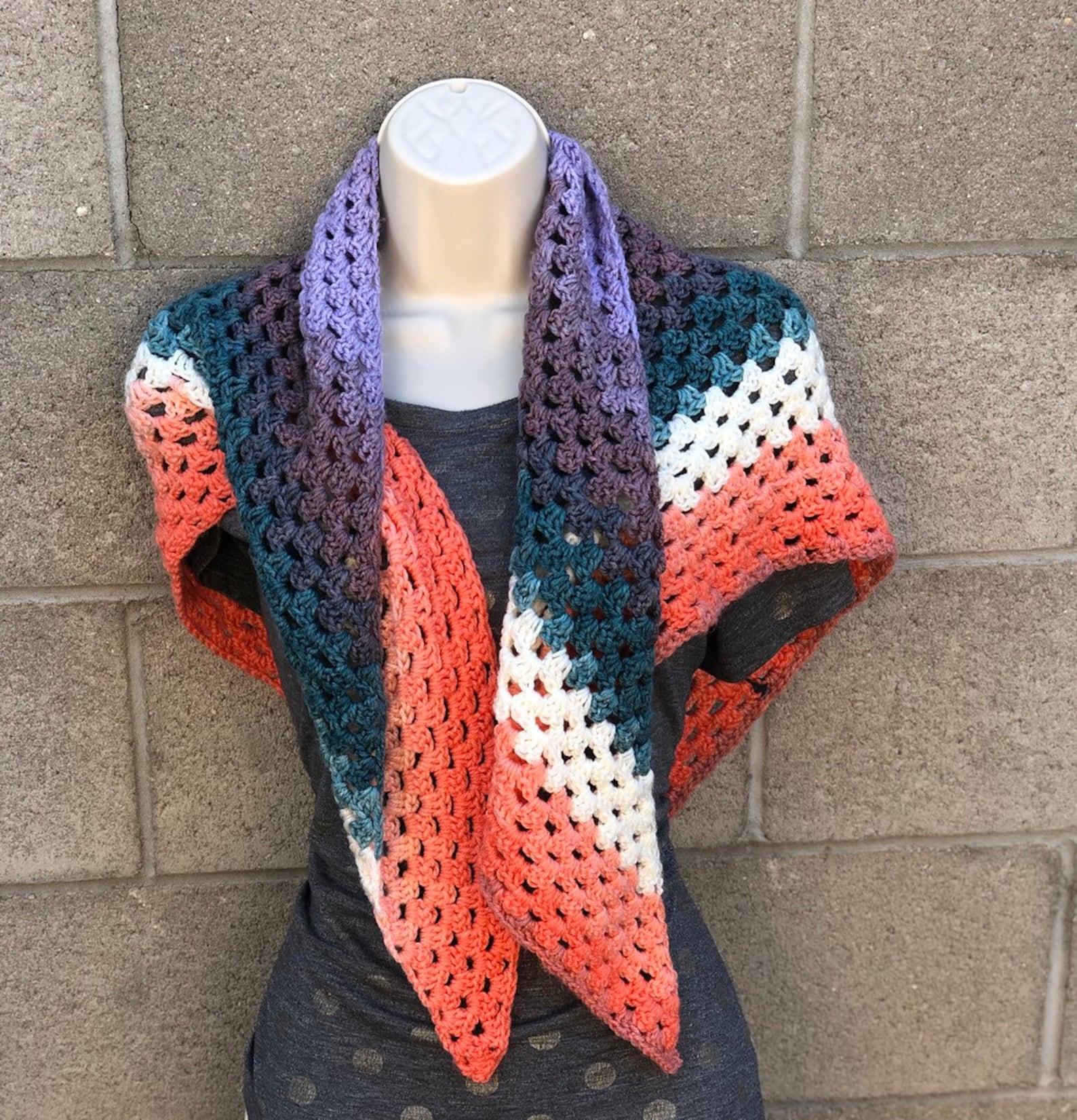 Crocheted Triangle Scarf - Etsy
