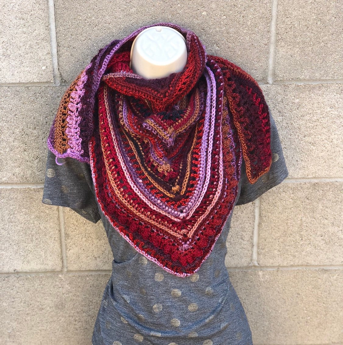 Crocheted Triangle Scarf - Etsy