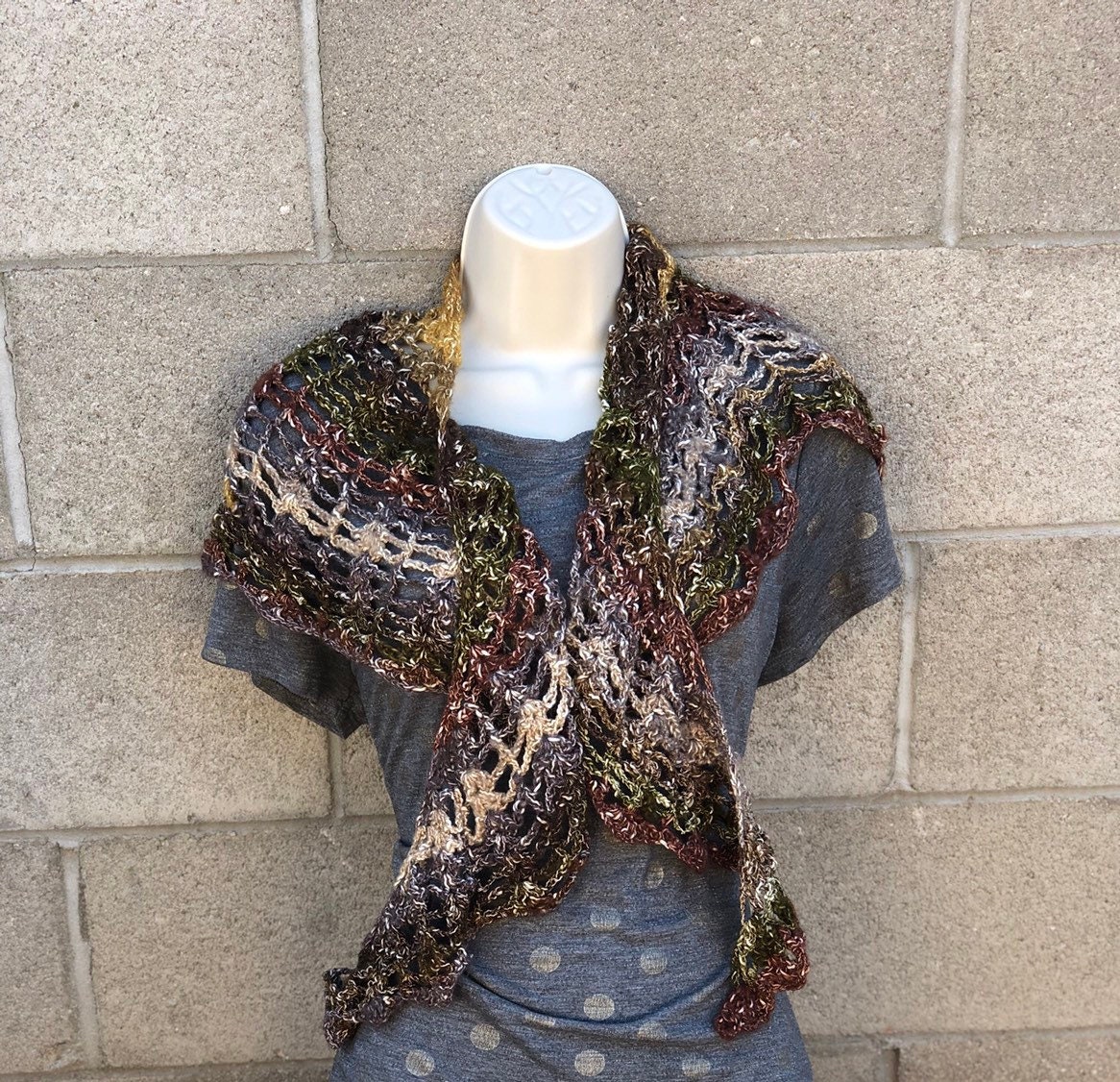 Crocheted Triangle Wrap - Etsy