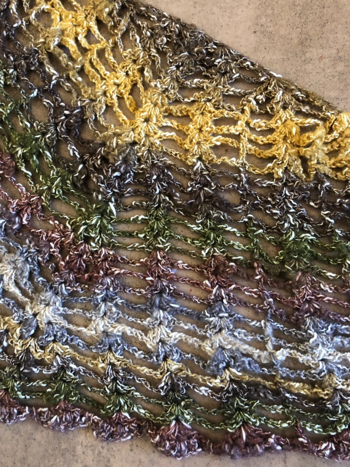 Crocheted Triangle Wrap - Etsy