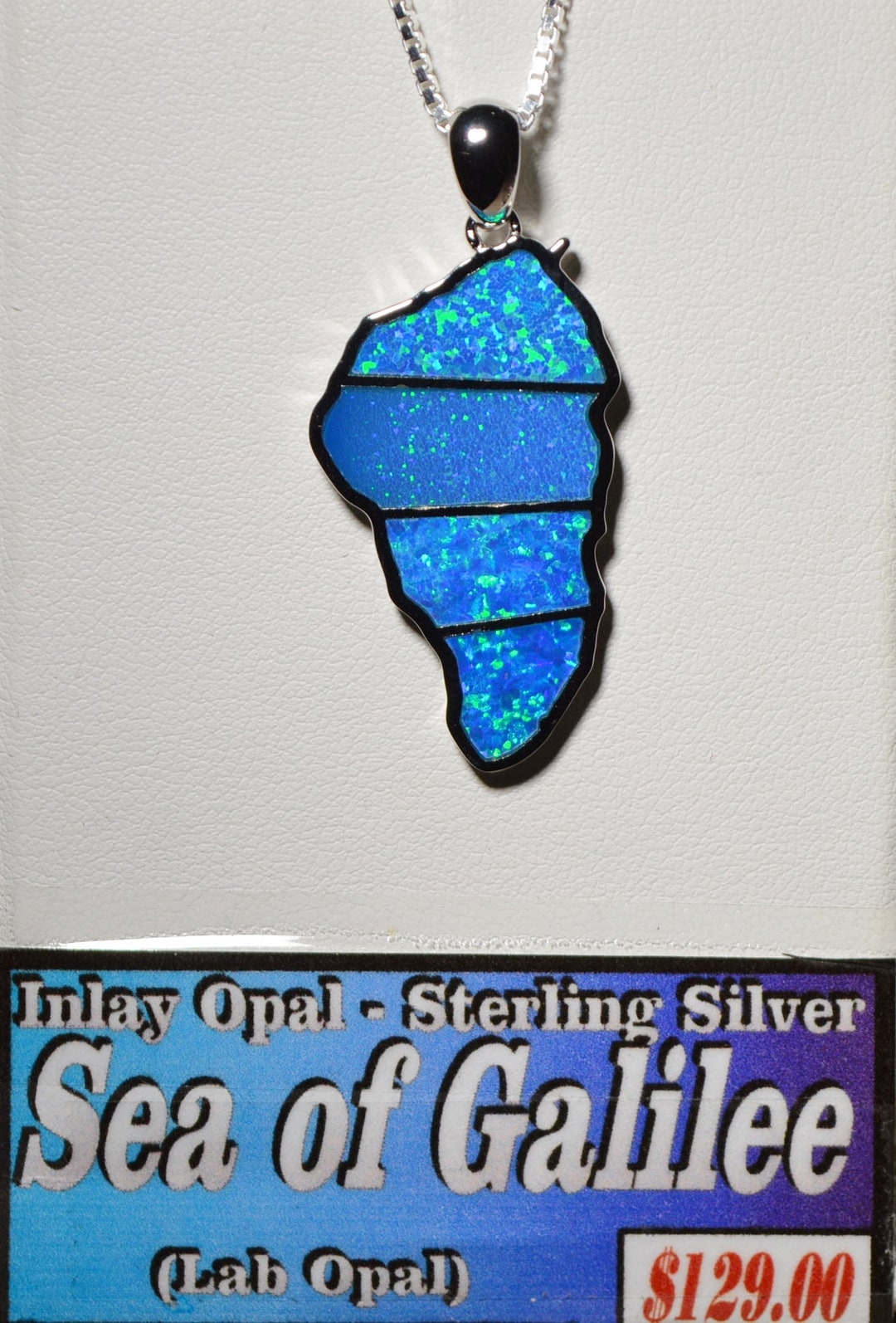 Sea of Galilee Jesus Miracles Lake Tiberias Israel Opal Inlay Sterling ...