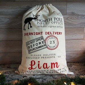 Santa Sack Cream With Reindeer, Santa Sack Christmas Gift Christmas ...