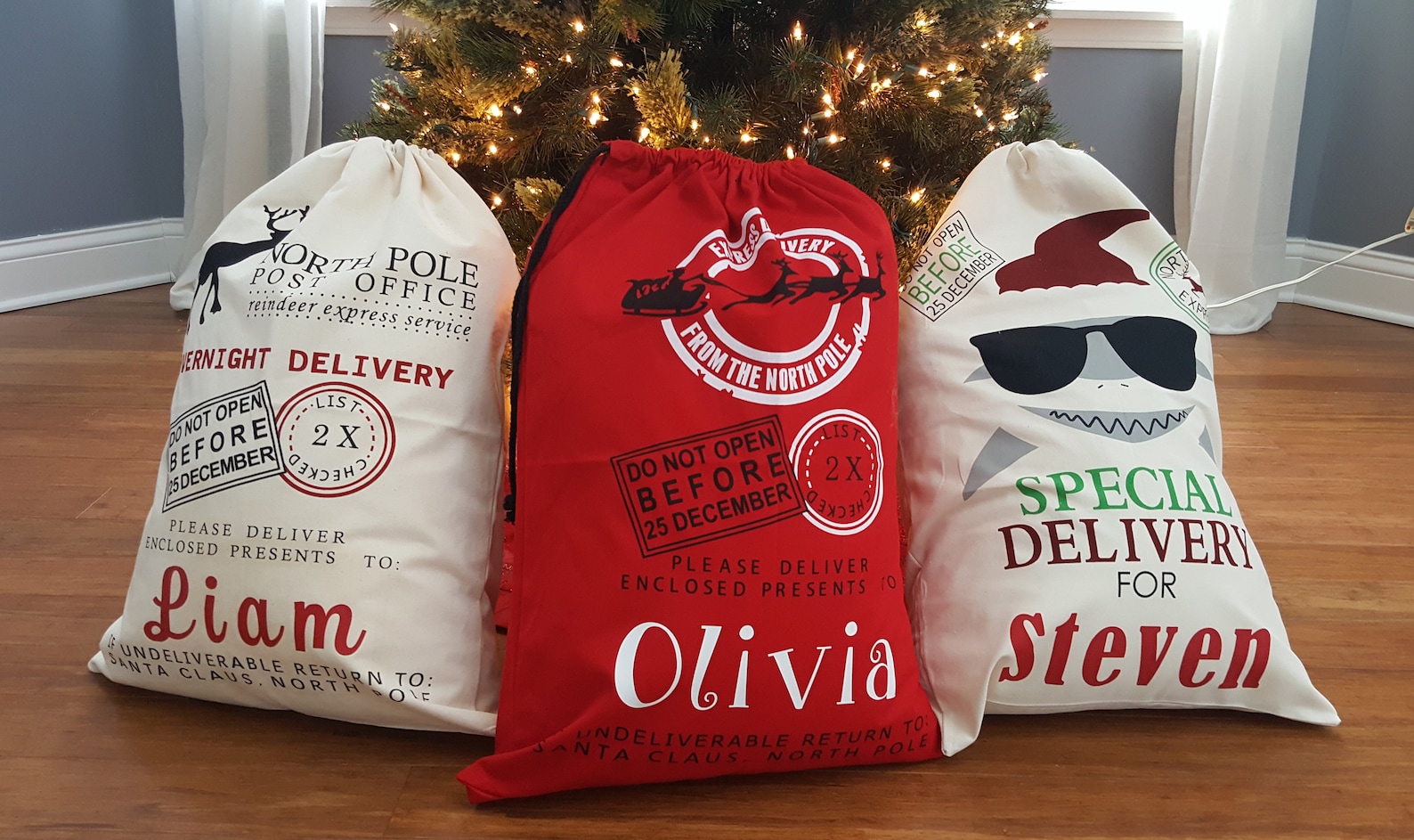 Santa Sacks Santa Sack Christmas Gift Christmas Decoration - Etsy