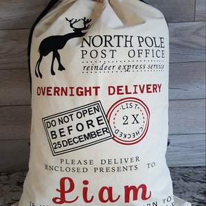 Santa Sack Cream With Reindeer, Santa Sack Christmas Gift Christmas ...