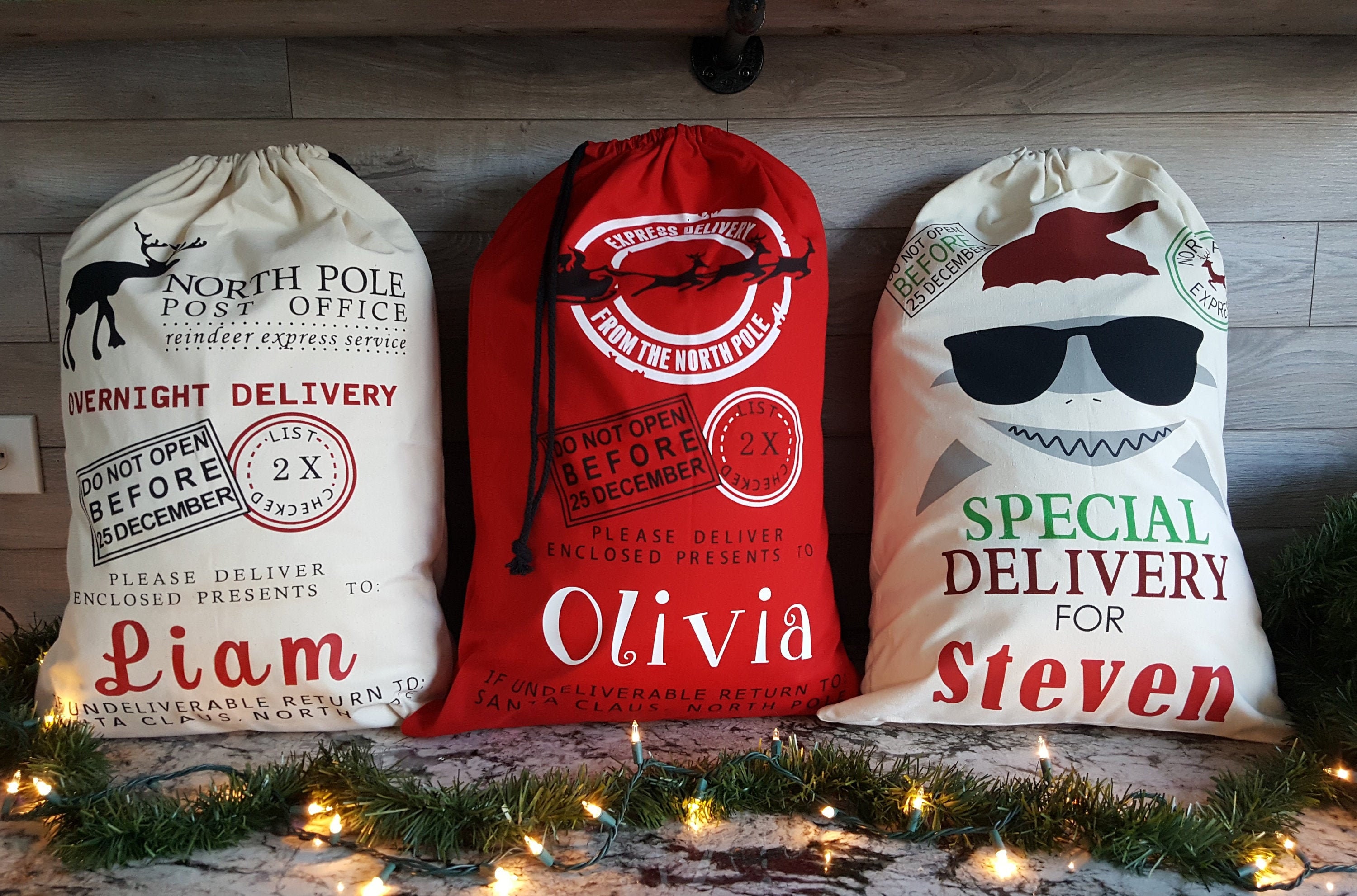 Santa Sacks Santa Sack Christmas Gift Christmas Decoration - Etsy