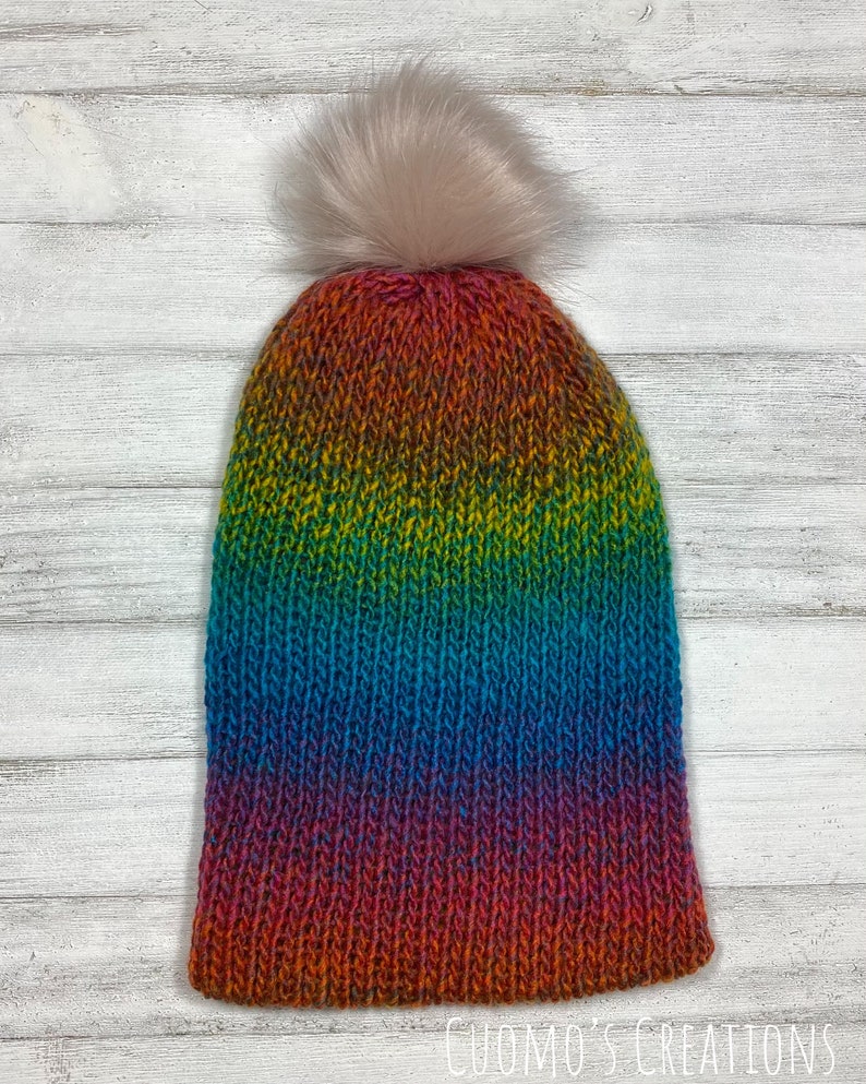 Knitted Beanie, Ferris Wheel Knitted Beanie, Knitted Hat, Knit Beanie ...