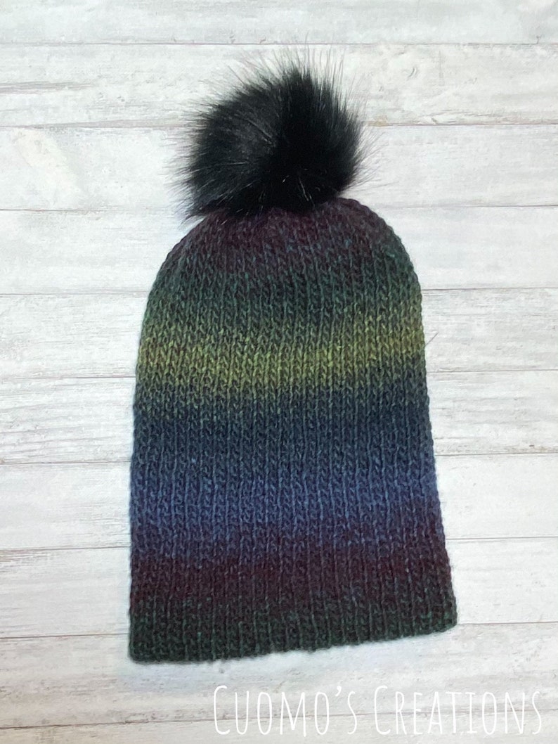Knitted Beanie, Ferris Wheel Knitted Beanie, Knitted Hat, Knit Beanie ...