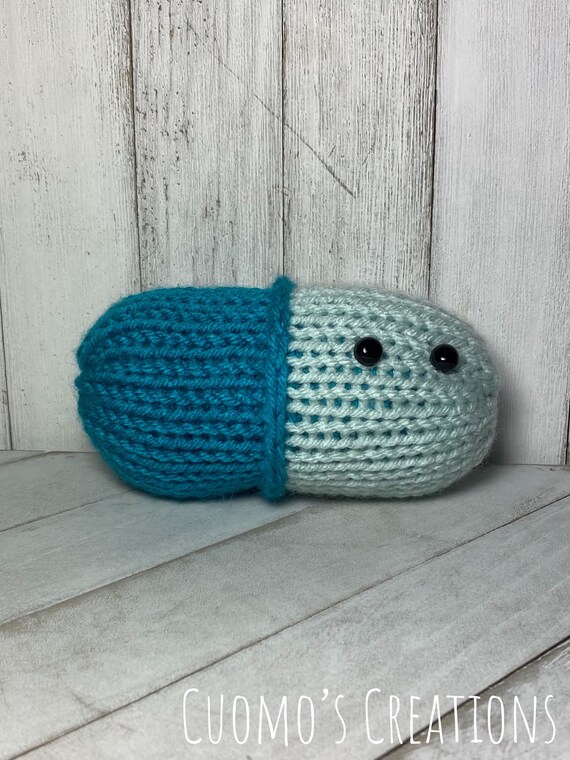 Chill Pill Fidget Toy Knitted Stress Ball Anxiety Balls | Etsy