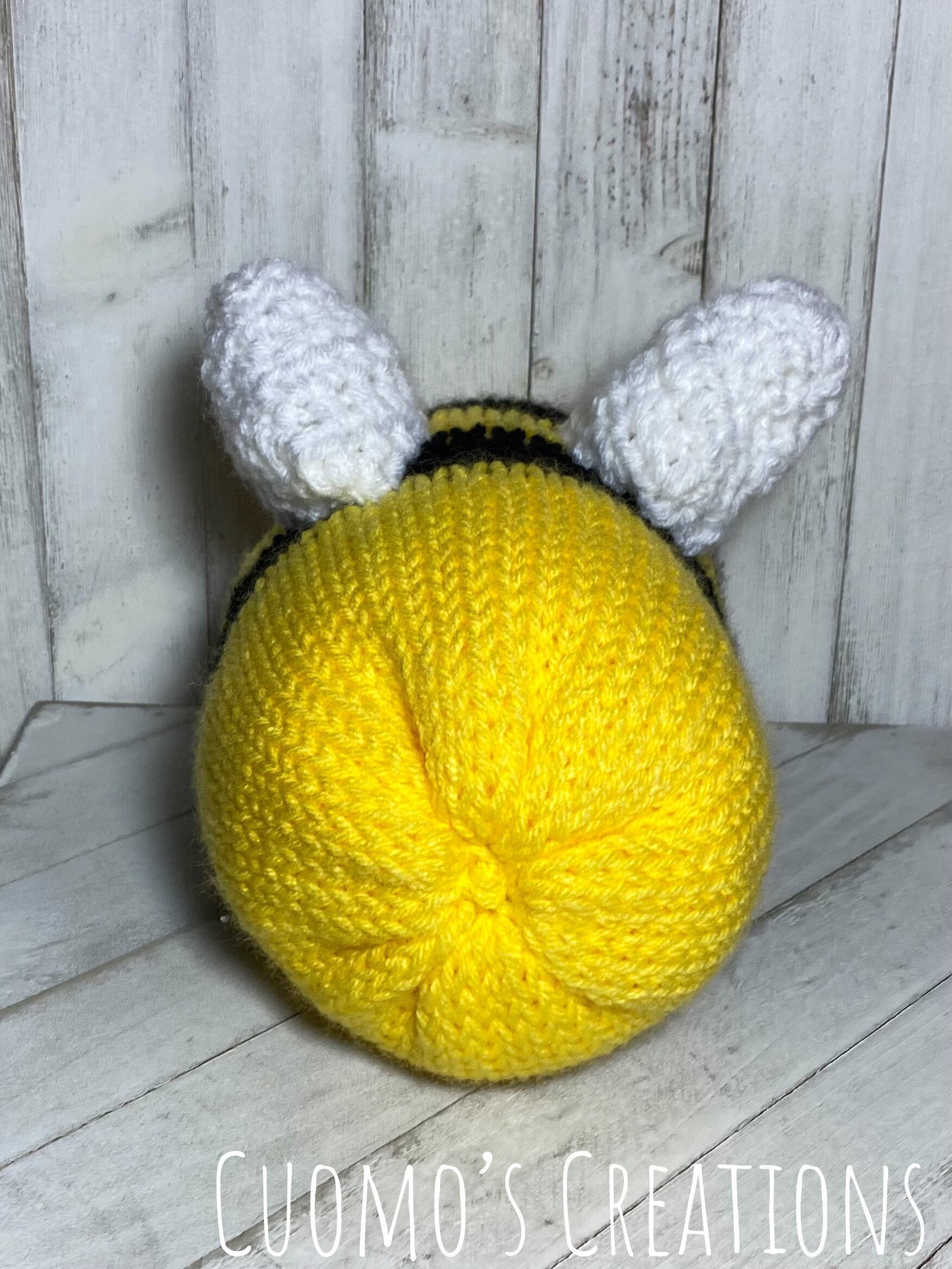 Knitted Big Bee Knit Bee Toy Fidget Toy Stress Toy | Etsy