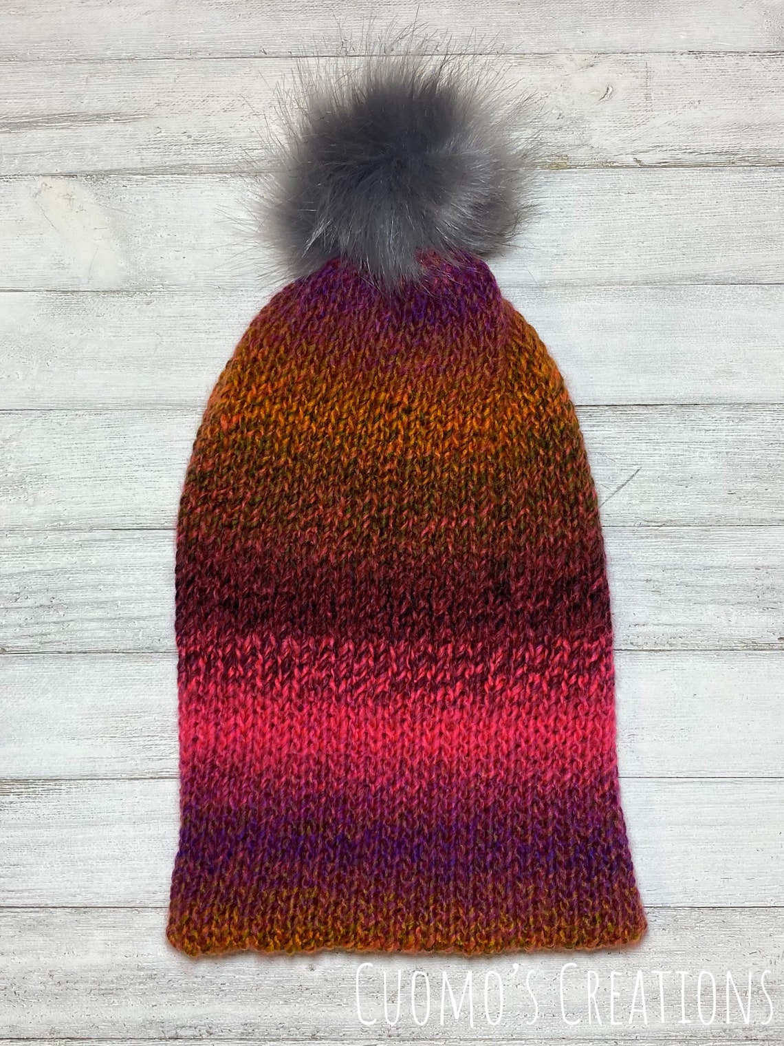 Knitted Beanie, Ferris Wheel Knitted Beanie, Knitted Hat, Knit Beanie ...