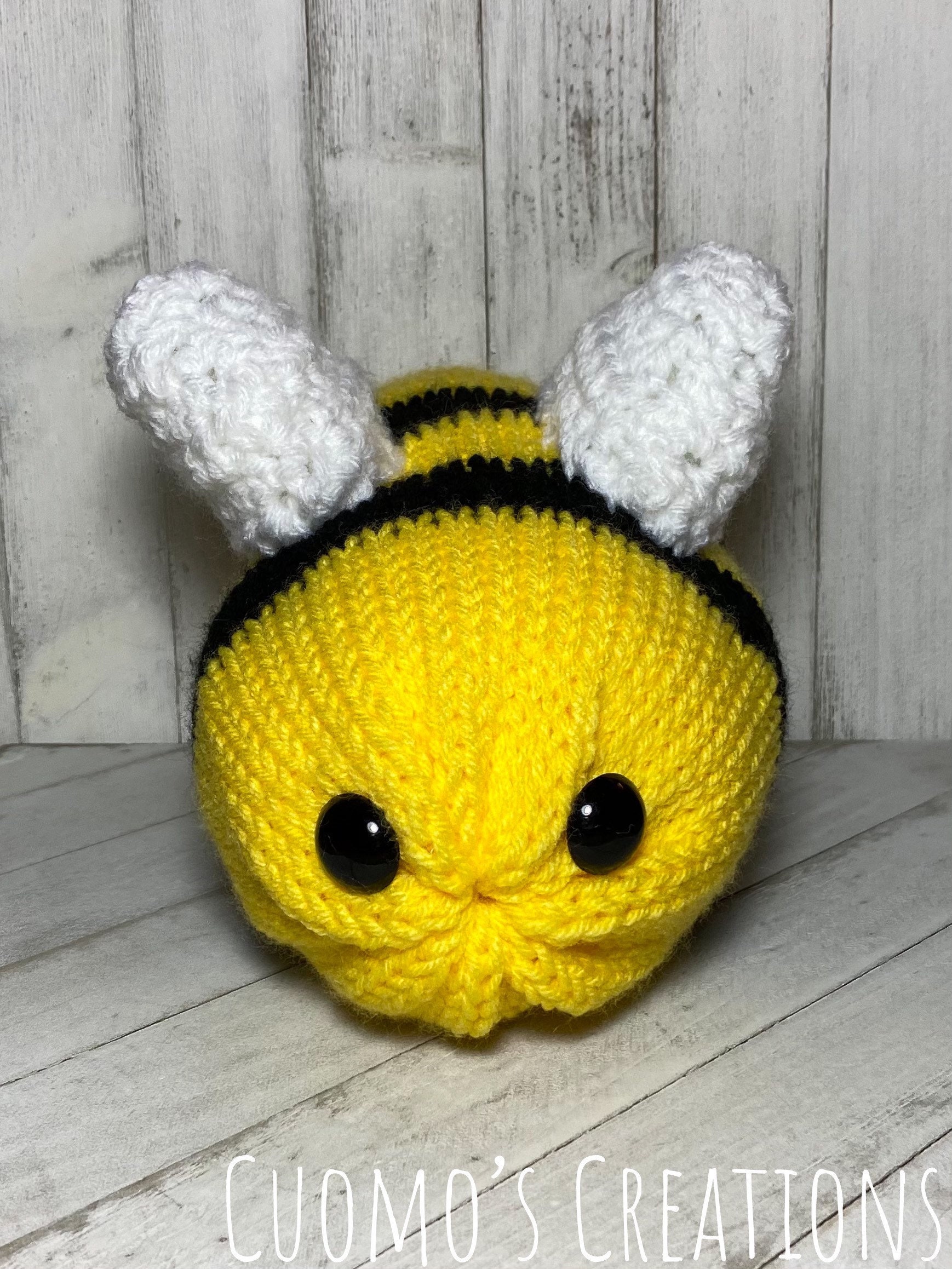 Knitted Big Bee Knit Bee Toy Fidget Toy Stress Toy | Etsy