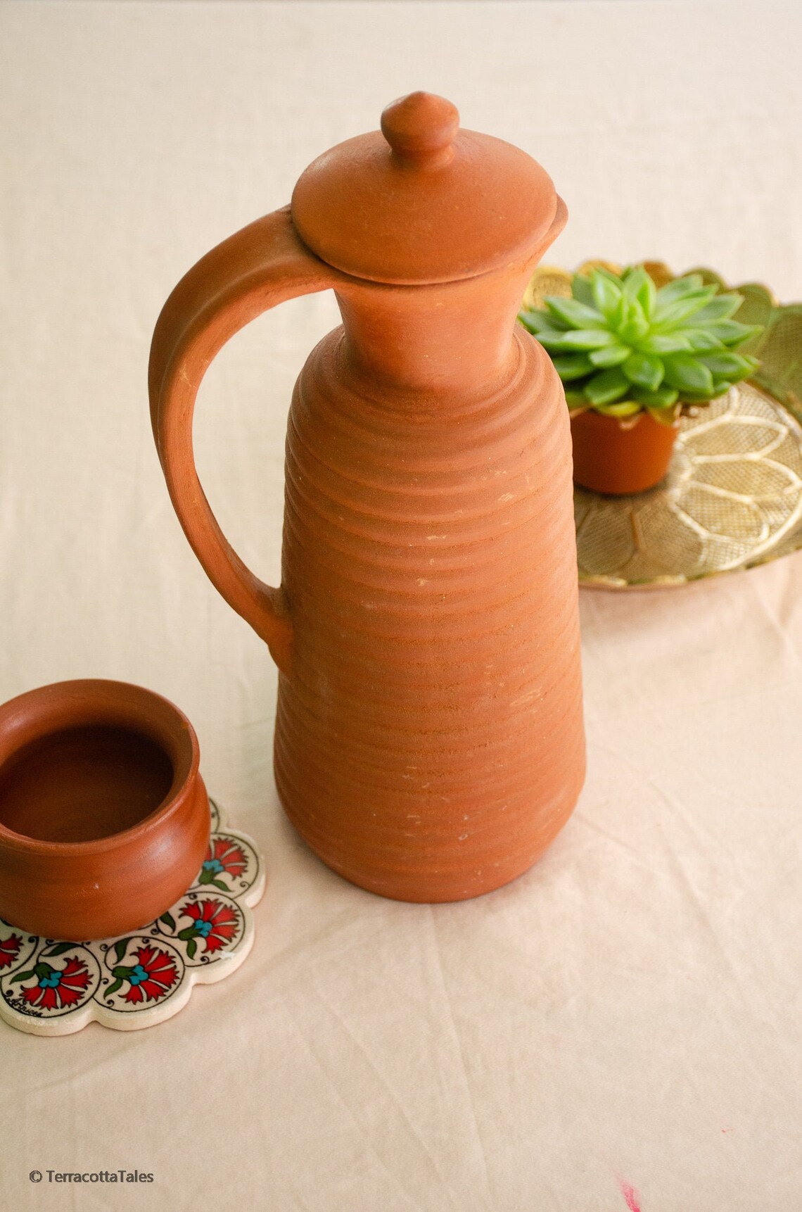 Handmade Terracotta pitcher Terra-cotta pitcher water jug | Etsy