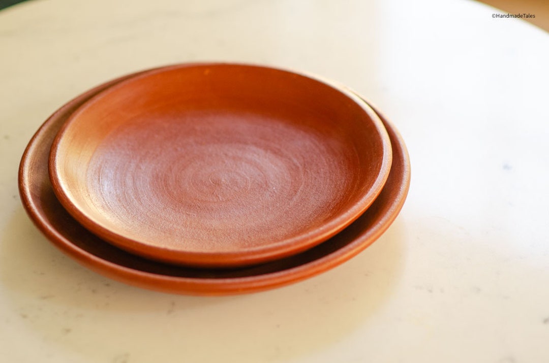 Pair of Handmade Terracotta Plates,charcuterie Board,cheese Board ...