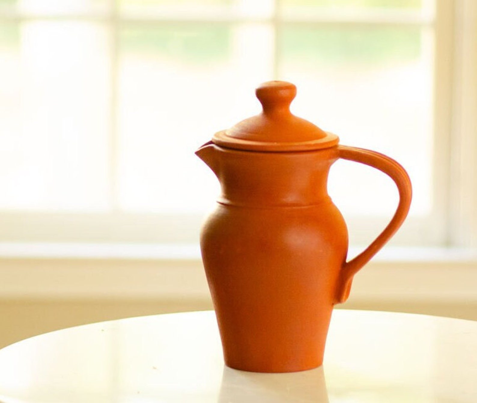 Handmade Terracotta Pitcher, Terra-cotta Pitcher, Water Jug, Clay Jug ...