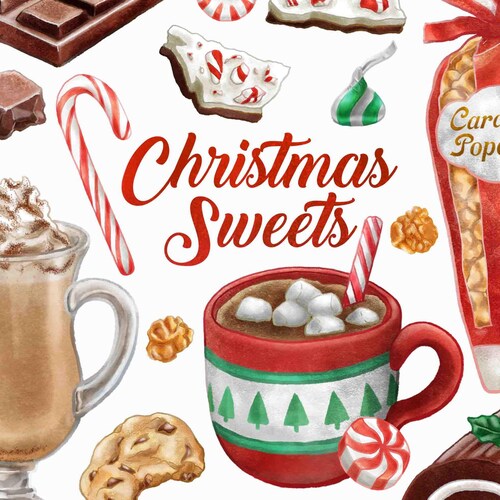 Digital Clipart-christmas Cocoa-hot Chocolate-holiday - Etsy