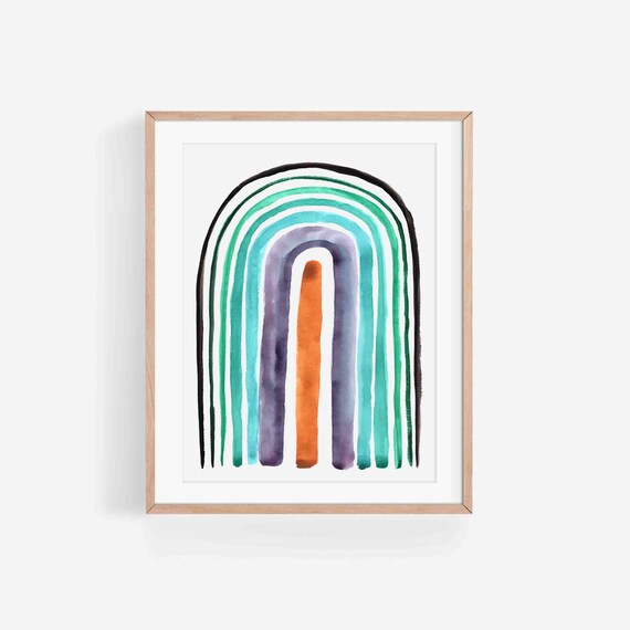 Arch Watercolor Abstract Wall Art Printable Digital Art - Etsy