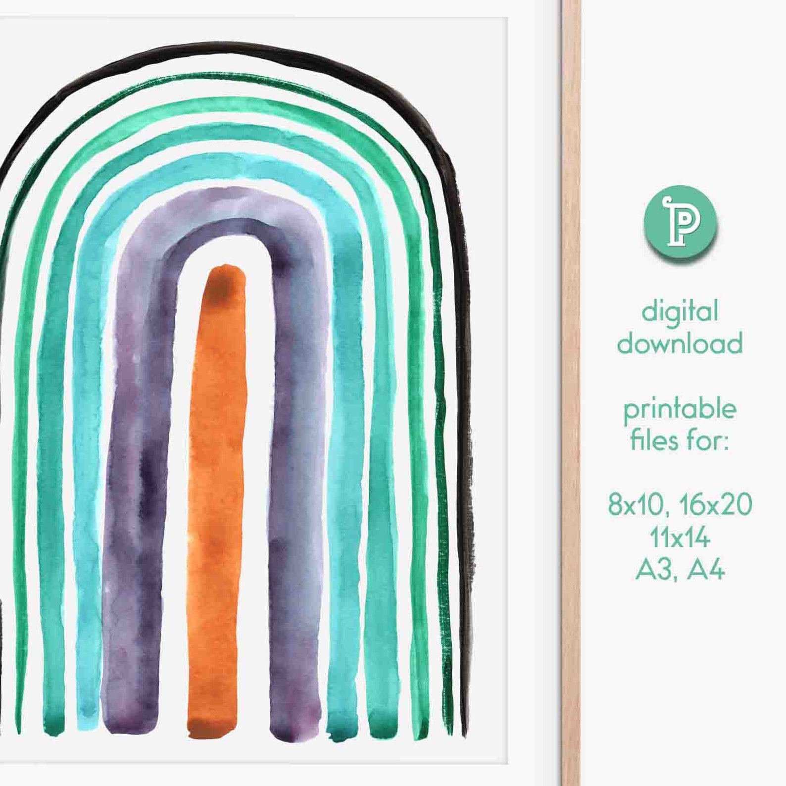 Arch Watercolor Abstract Wall Art Printable Digital Art - Etsy