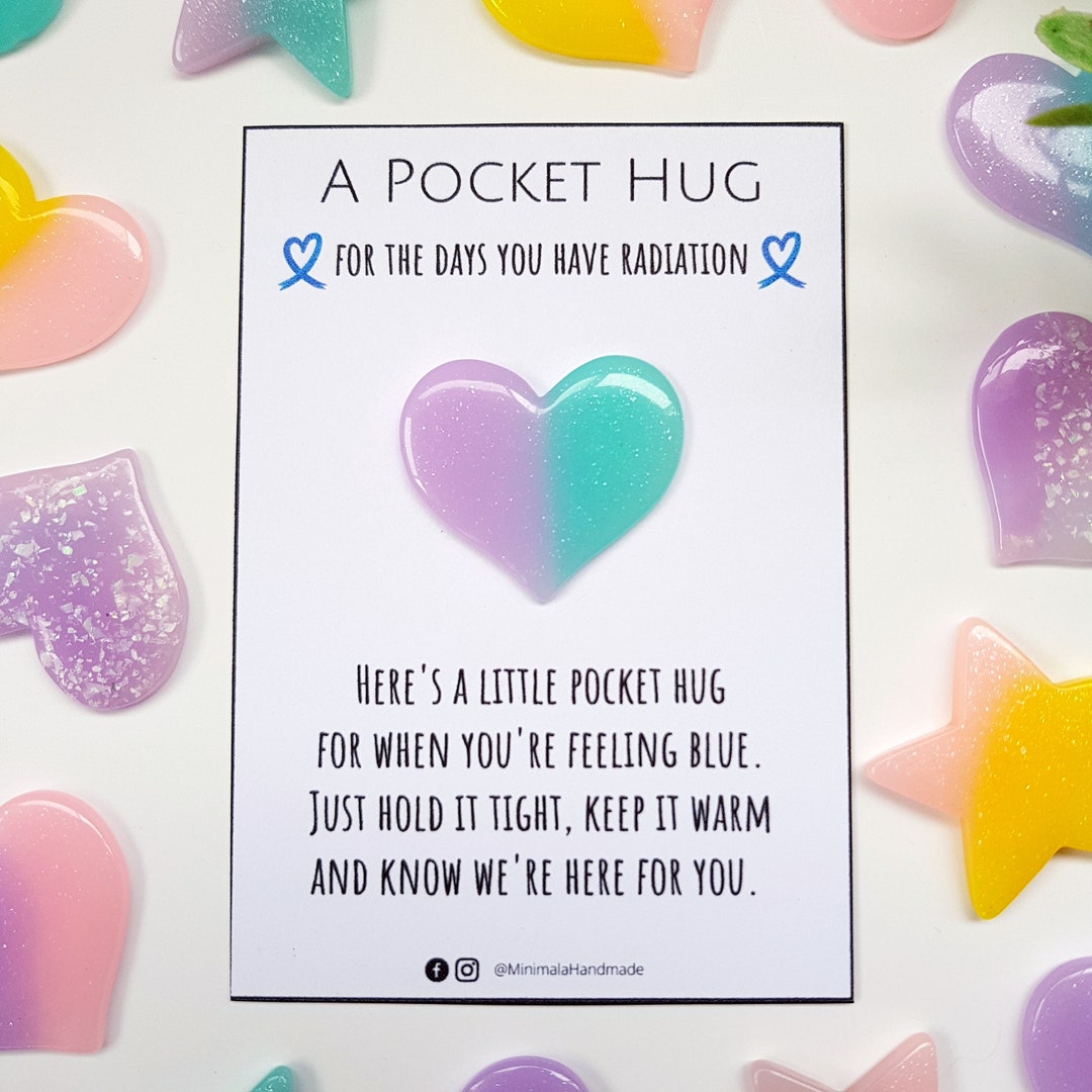 RADIATION POCKET HUG, Resin Heart or Star Gift, Chemotherapy Gift ...