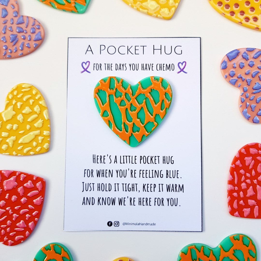 CHEMOTHERAPY POCKET HUG, Acrylic Heart Gift, Chemotherapy Gift, First ...