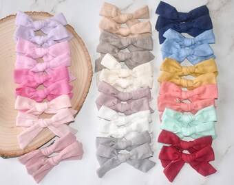 Solid Color Hair Bow - Etsy