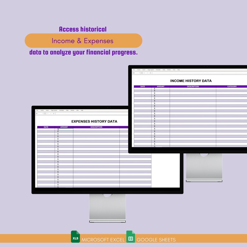Annual Budget Spreadsheet, Google Sheets, Excel Template, Expense ...