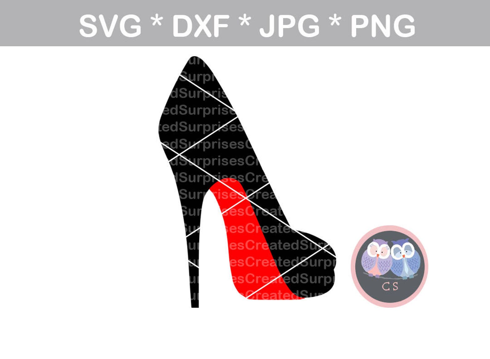 High Heel Pump Stiletto Red Svg Dxf Png Jpg Digital Cut - Etsy