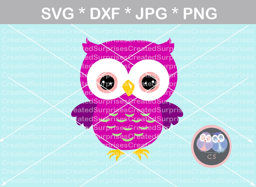 Owl, Cute, Bird, Hoot, Svg, Dxf, Png, Jpg Digital Cut File for Cutting ...
