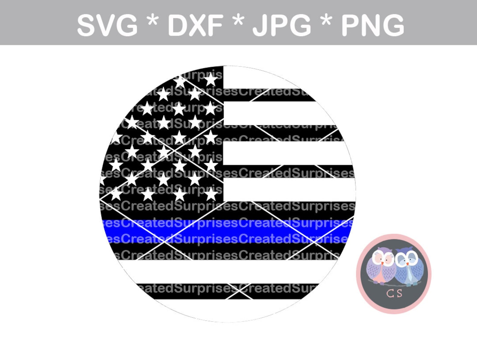 Thin Blue Line Police Circle Flag Hero Svg Dxf Png Jpg Digital - Etsy
