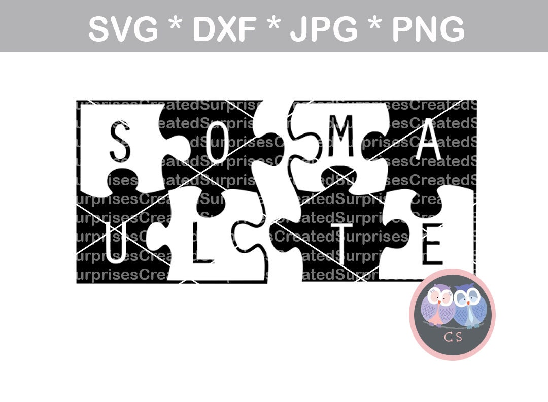 Soul Mate Love Puzzle Pieces Interlocking Svg Dxf Png Jpg Digital Cut ...