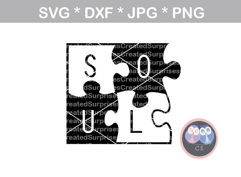 Soul Mate Love Puzzle Pieces Interlocking Svg Dxf Png Jpg Digital Cut ...