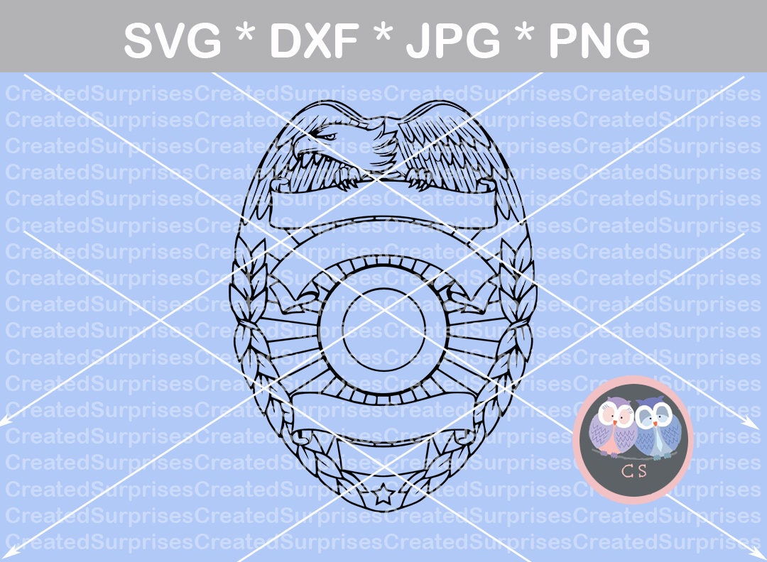 Police, Badge, Eagle, Hero, Svg, Dxf, Png, Jpg Digital Cut File for ...