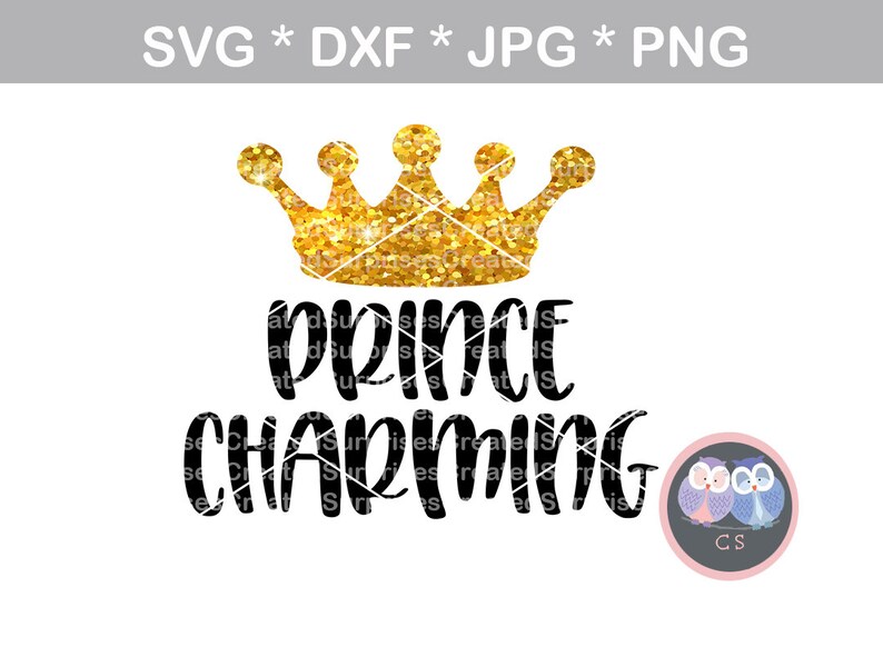 Prince Charming Crown Cute Baby Svg Dxf Png Jpg Digital | Etsy