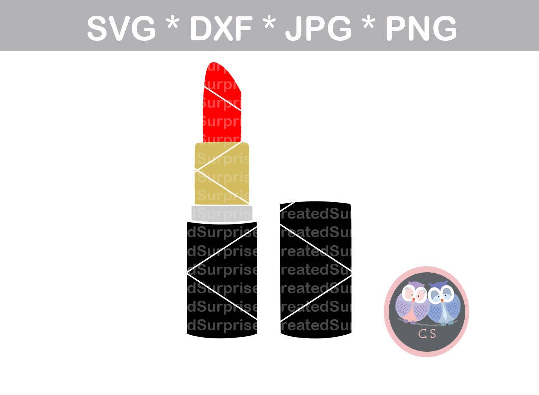 Lipstick With Lid, Makeup, Svg Dxf Png Jpg Digital Cut File for Cutting ...