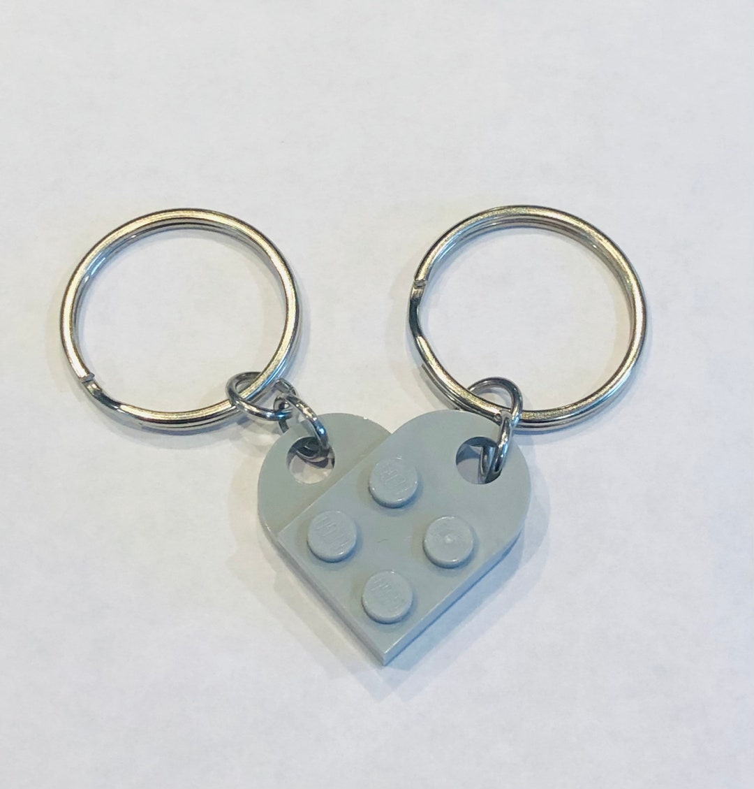 Heart Keychain Key Ring - Made With New Legos® - Love, Friendship ...