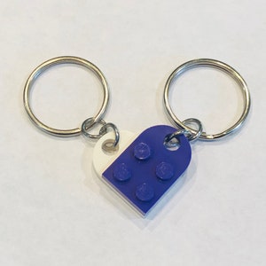 Heart Keychain Key Ring - Made With New Legos® - Love, Friendship ...