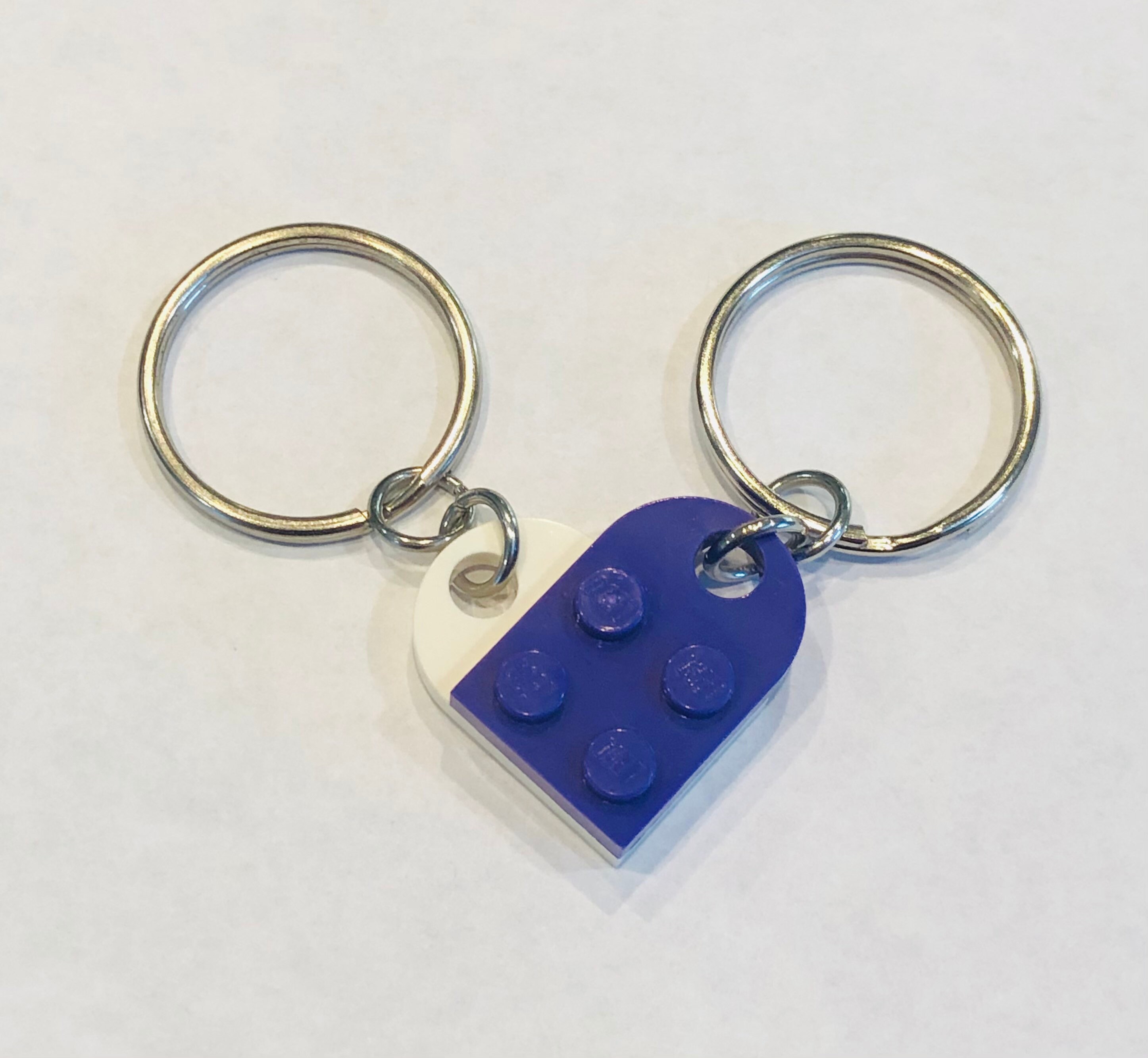 Heart Keychain Key Ring Made With New Legos® Love | Etsy