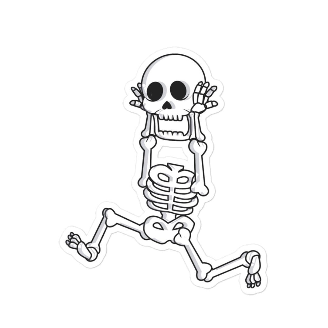 Funny Skeleton Losing My Head Sticker Bubble-free Stickers - Etsy