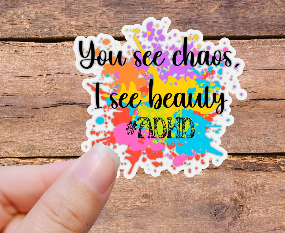 ADHD Awareness, Colorful Sticker, Mental Health Sticker, Mental Health ...