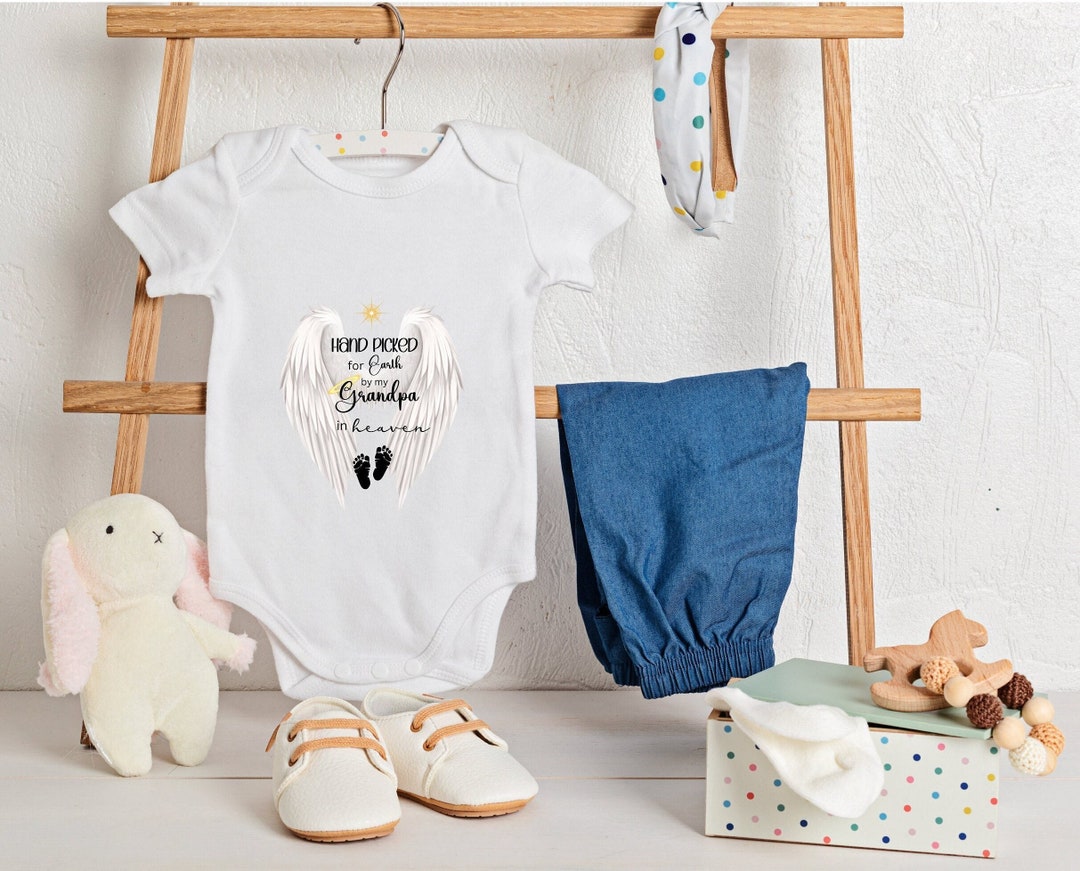 Hand Picked for Earth, Grandpa Memorial, Baby Onesie, Baby Clothes ...