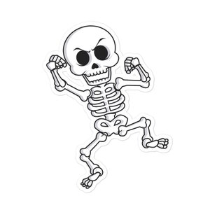 Funny Angry Skeleton Sticker, Bubble-free Stickers - Etsy