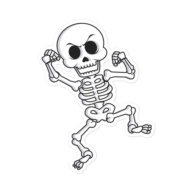 Funny Angry Skeleton Sticker, Bubble-free Stickers - Etsy