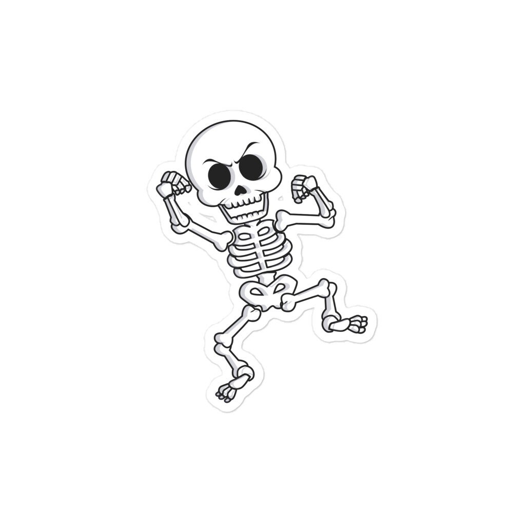 Funny Angry Skeleton Sticker, Bubble-free Stickers - Etsy