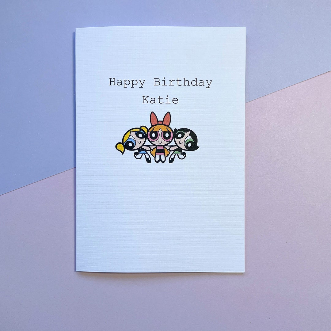 Personalised Powerpuff Girls Card - Etsy UK